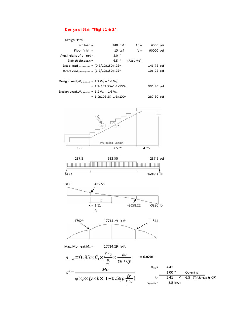 Flight 1 Stair-1 | PDF | Structural Engineering