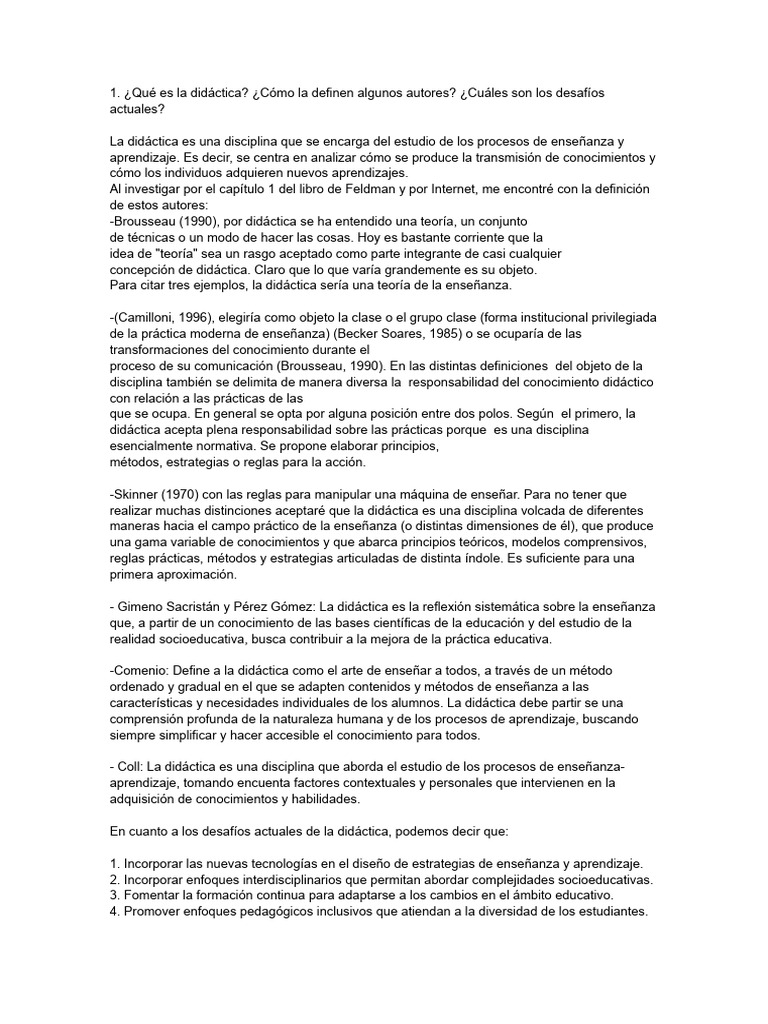 Didactica General | PDF | Enseñando | Aprendizaje