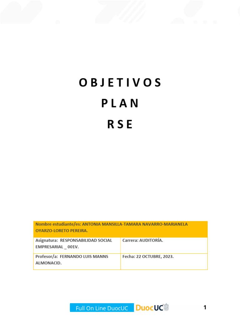 Definiendo Los Objetivos Del Plan de RSE | PDF | Coca Cola | Calidad ...