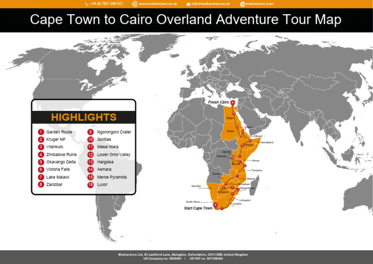 Cape-Town-to-Cairo-Overland-Adventure-Tour-Map2019-copy | PDF