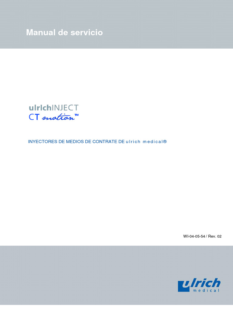 Inyector Ulrich Service-Manual - CT - Motion - SP | PDF | Diodo emisor ...