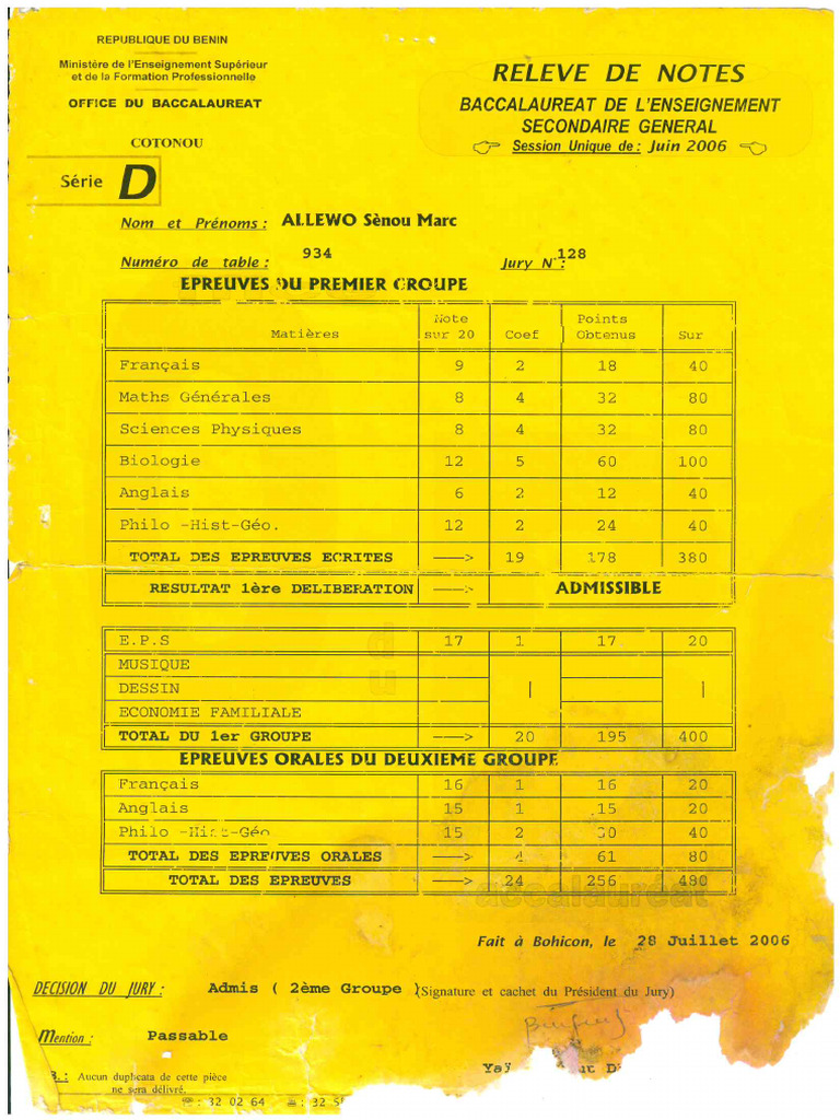 releve-de-notes-bac | PDF releve-de-notes-bac | PDF