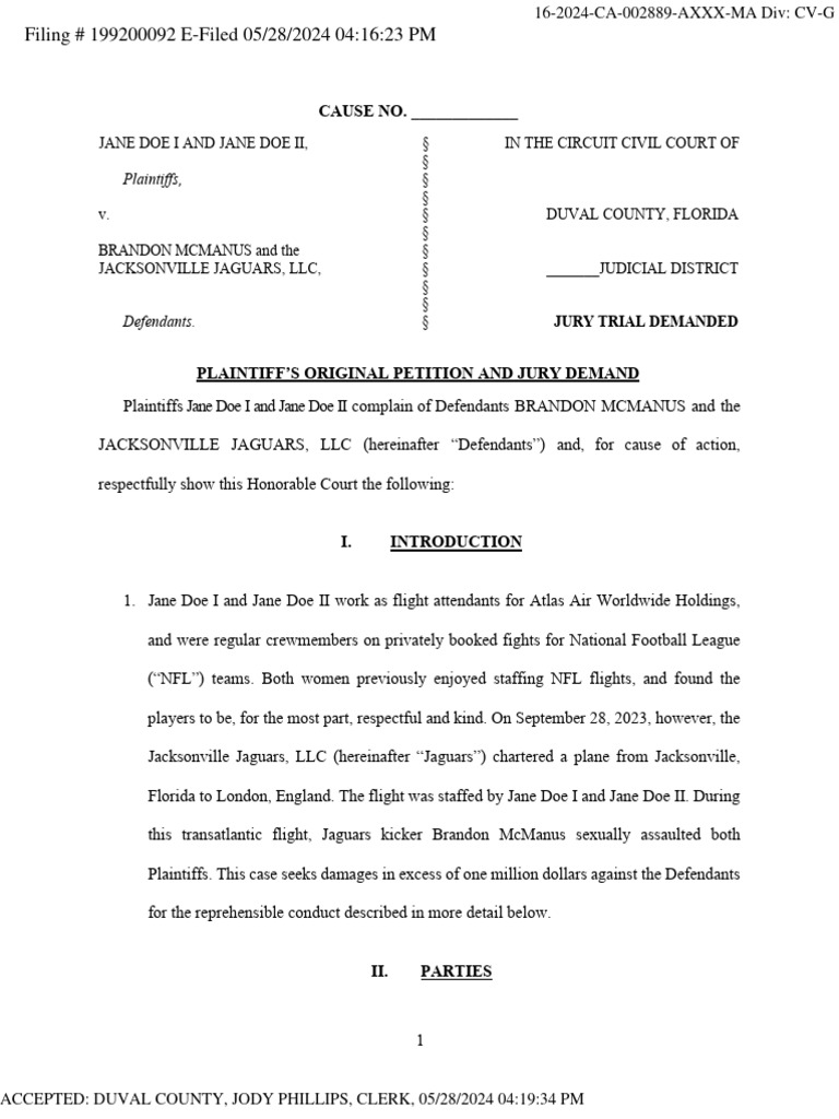 McManus, Brandon (Core Docs) | PDF | Negligence | Damages