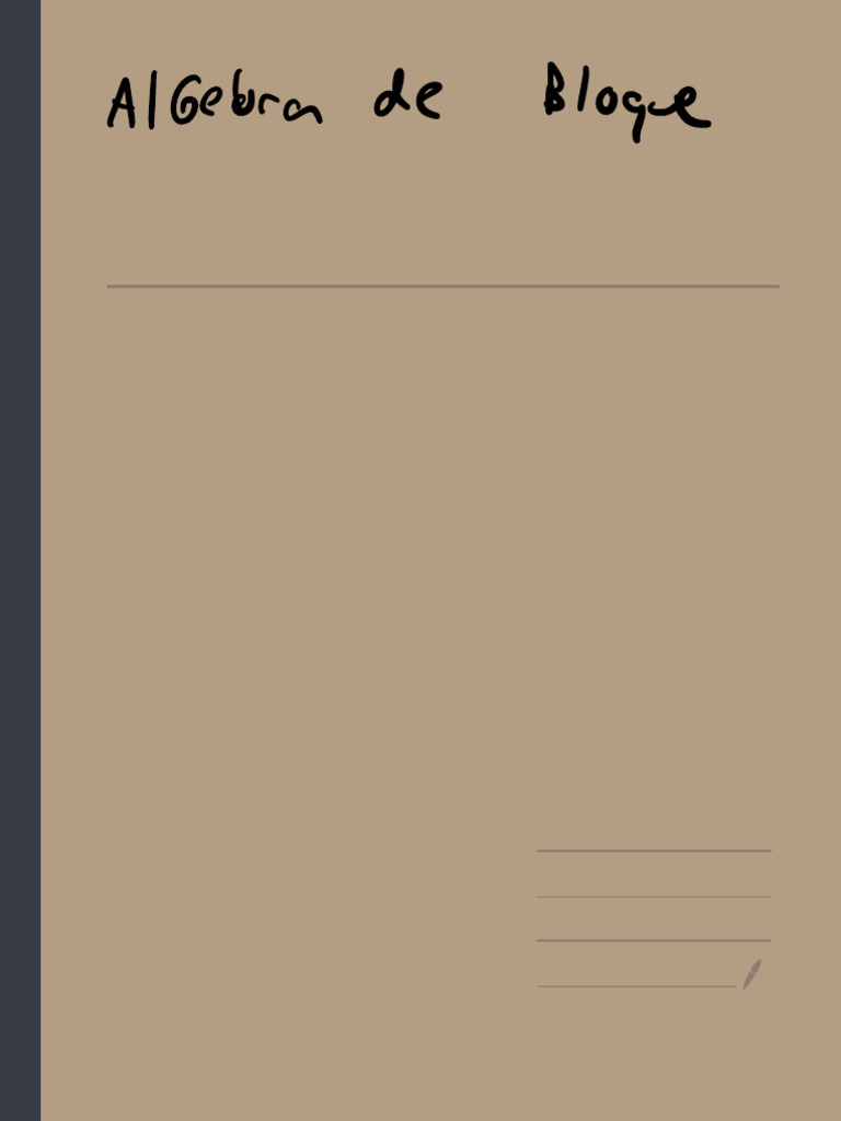 Algebra de Bloqué | PDF
