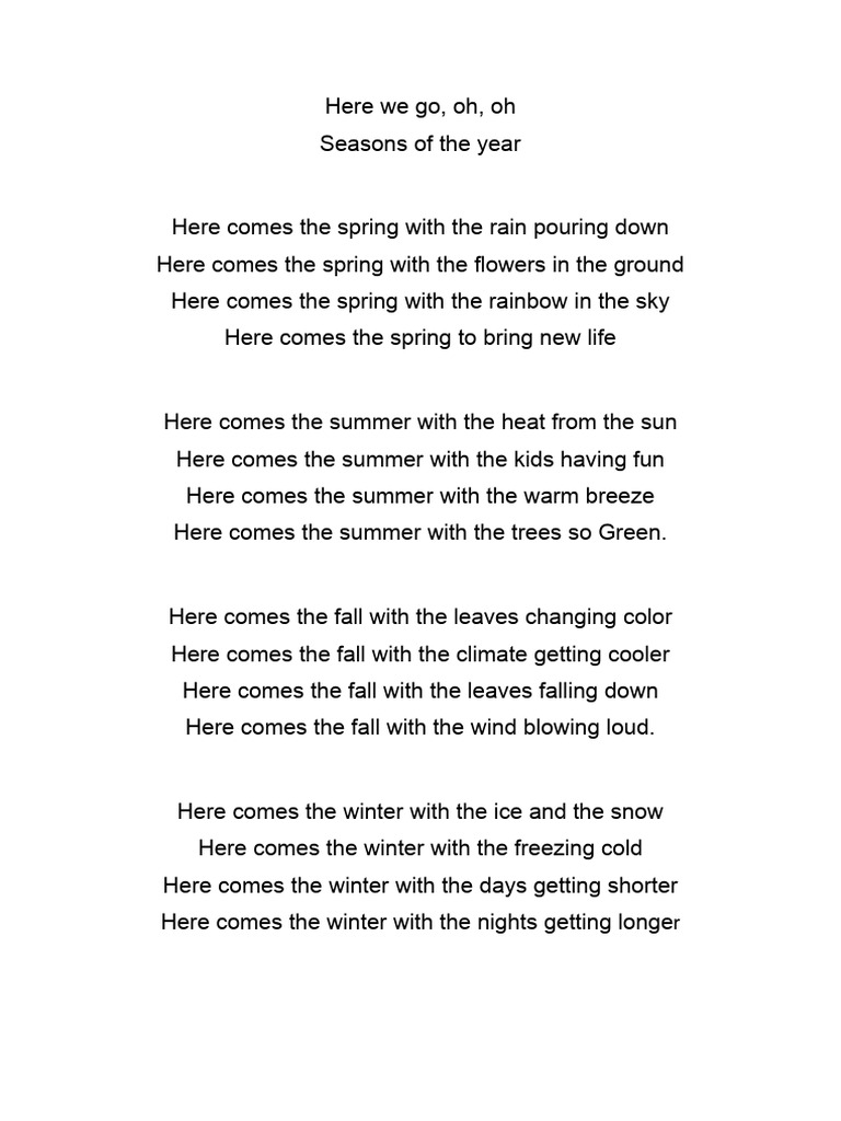 Here We Go Song | PDF