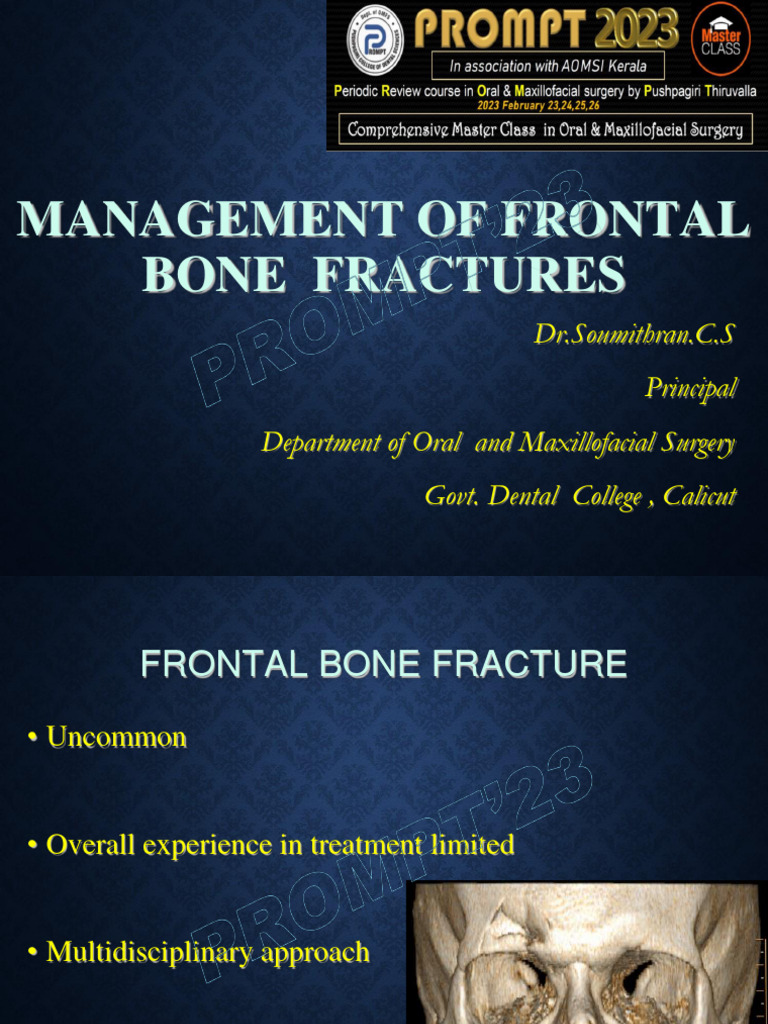 Management of Frontal Bone Fractures | PDF | Diseases And Disorders | Medical Specialties