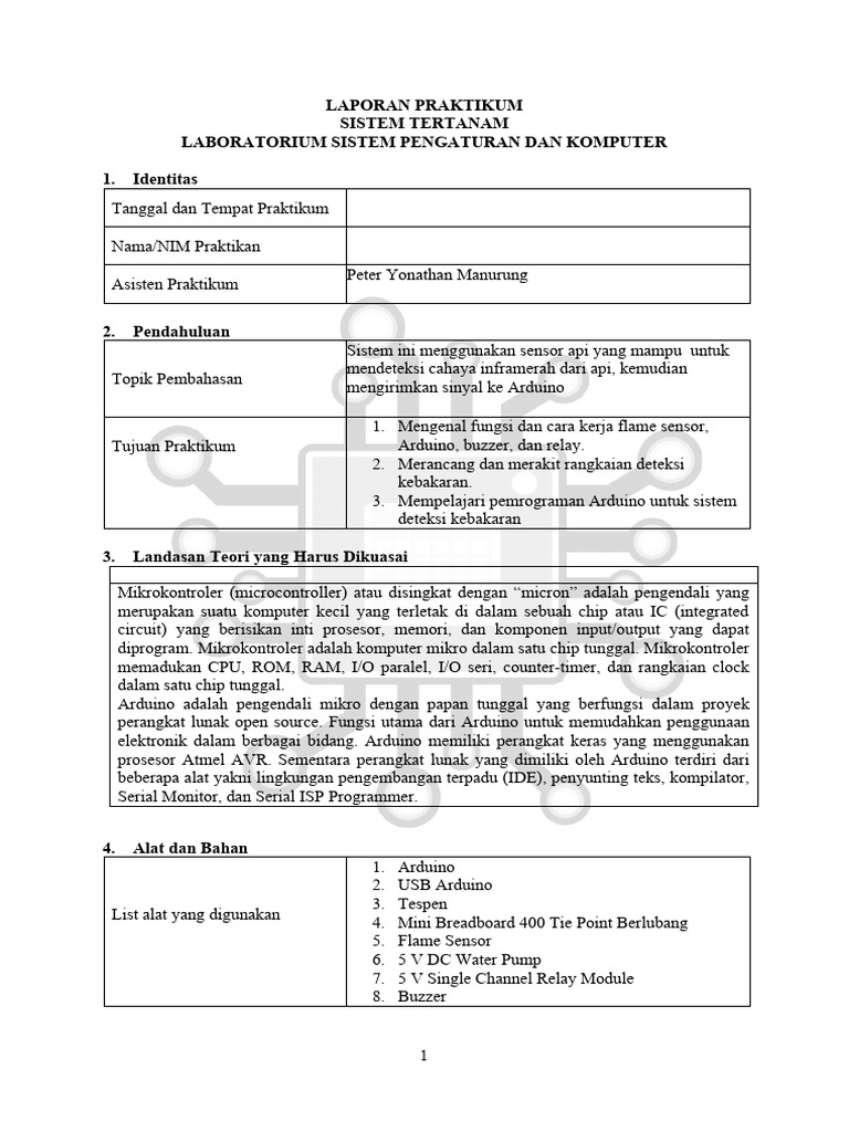 Laporan Praktikum Sistem Tertanam Edit | PDF