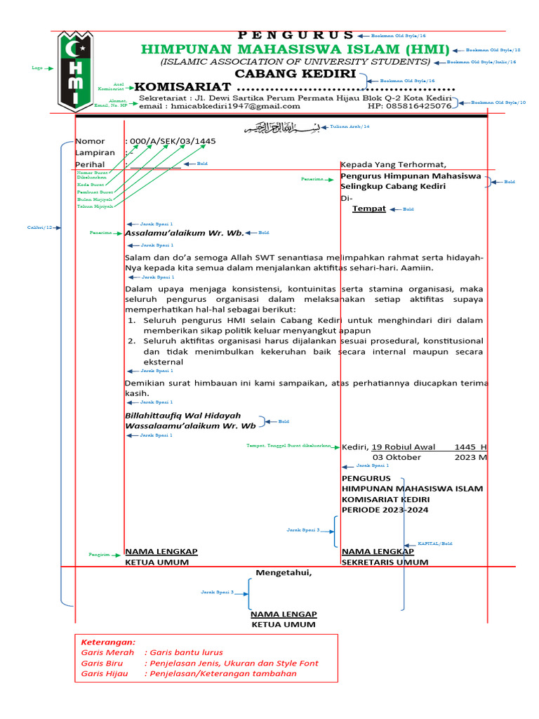 Format Tata Letak, Font Surat | PDF