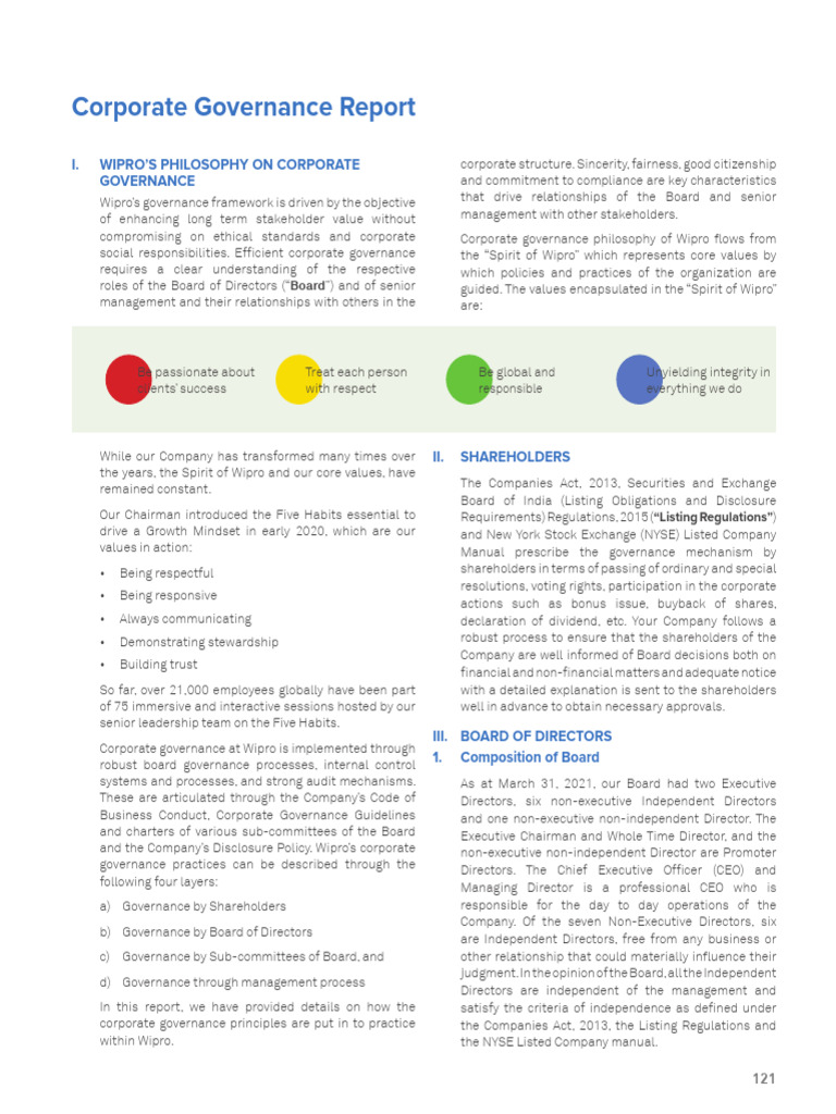 Corporate Governance Report | Download Free PDF | Governance ...
