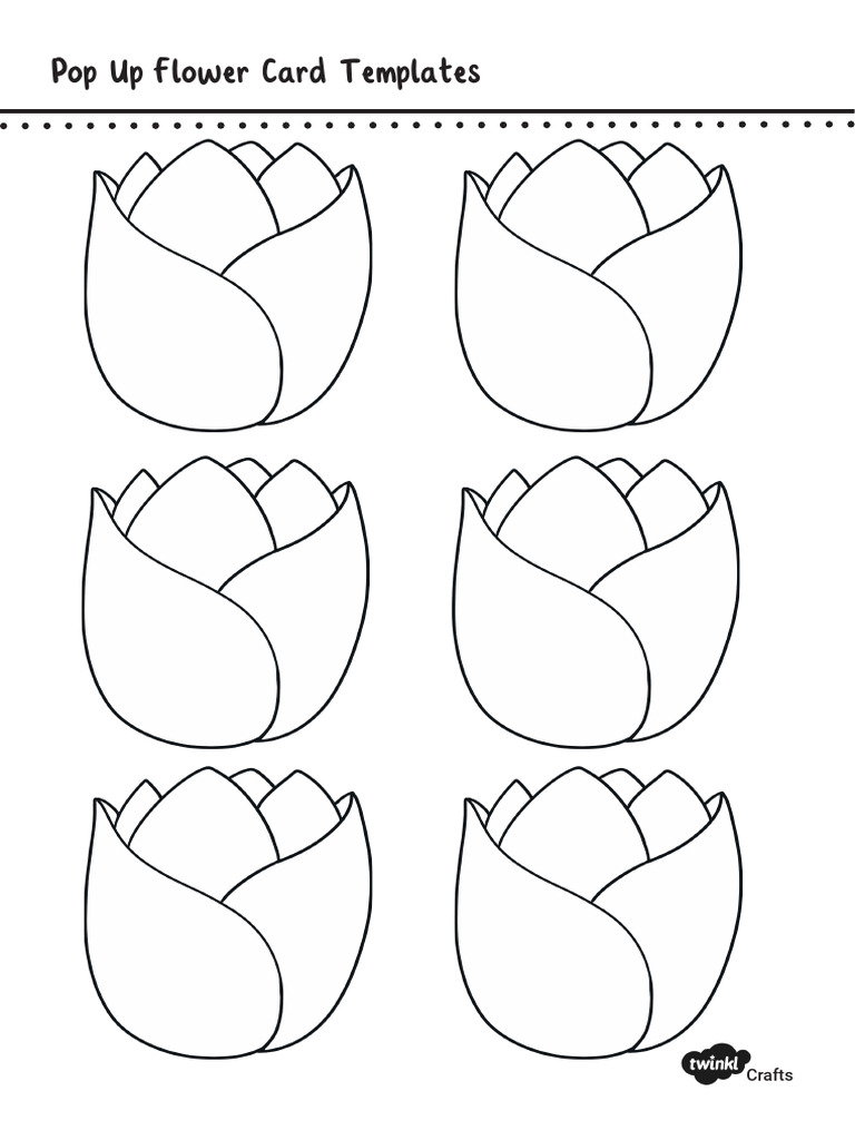 Pop Up Flower Card Template | PDF