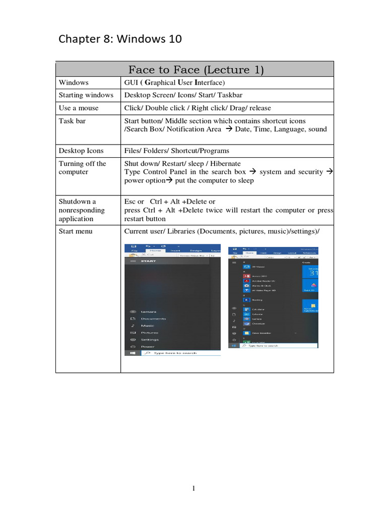 Windows10-Outline (1) 2 | PDF | Window (Computing) | Graphical User Interfaces