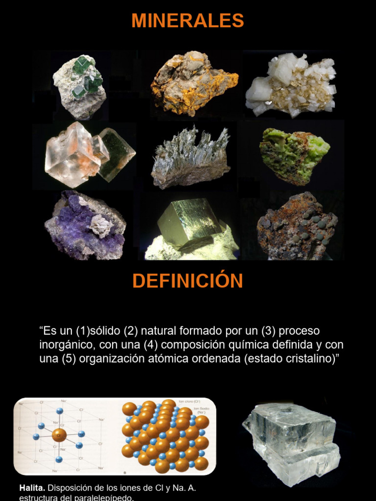Tipos y Formación de Minerales y Rocas | PDF | Minerales | Cristal