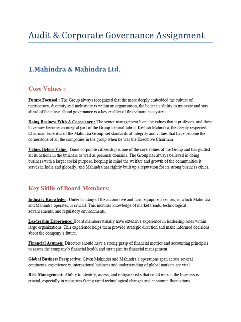 Audit Assignment | PDF | Nestlé | Internal Audit