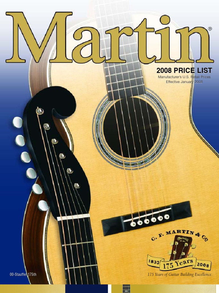 Martin Price List | PDF | Guitars | Guitar Family Instruments