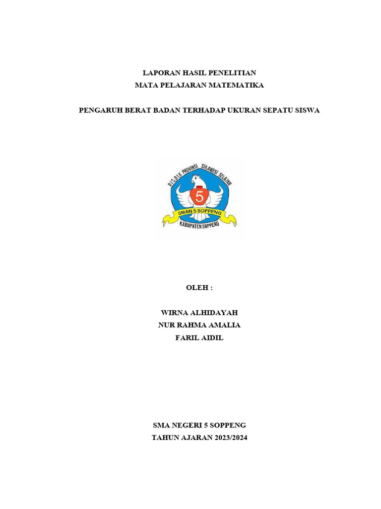 Pengaruh Berat Badan Terhadap Ukuran Sepatu | PDF