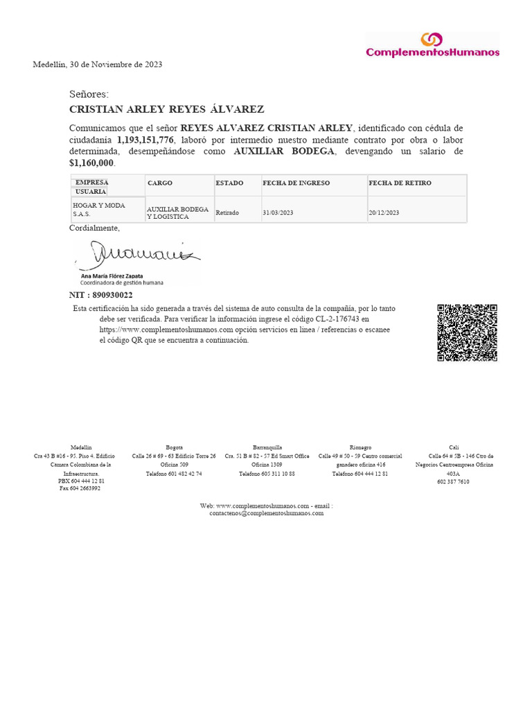 carta laboral hogar y moda | PDF | Equipo de telecomunicaciones | Tecnología de información y ...