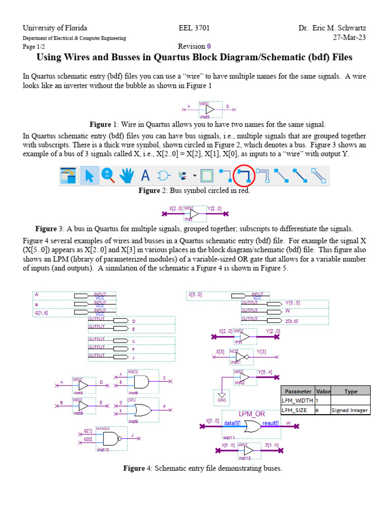 Wire Bus (quartusII) | PDF