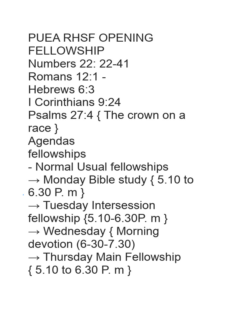 PUEA RHSF Briefings OfDeliberations On Revival Activities | PDF