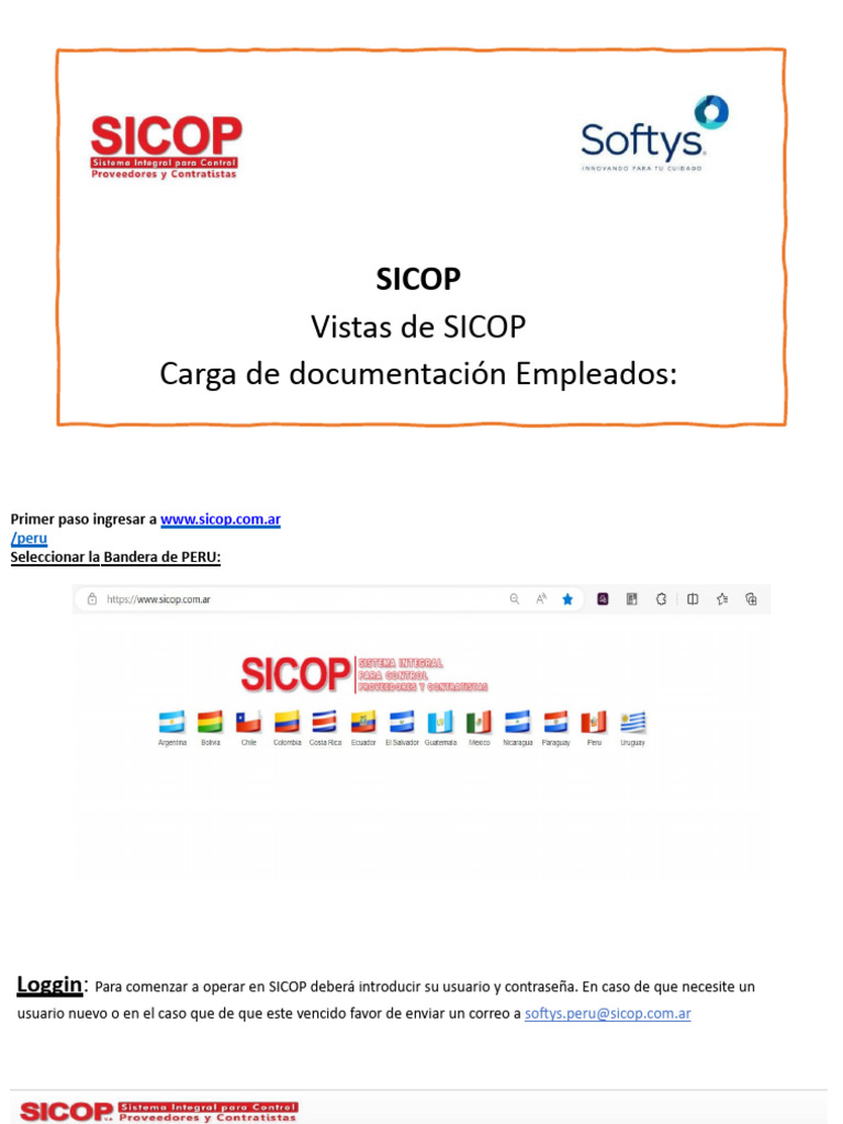 Ingreso de Empleados en SICOP Perú | PDF | Negocios | Finanzas y dinero