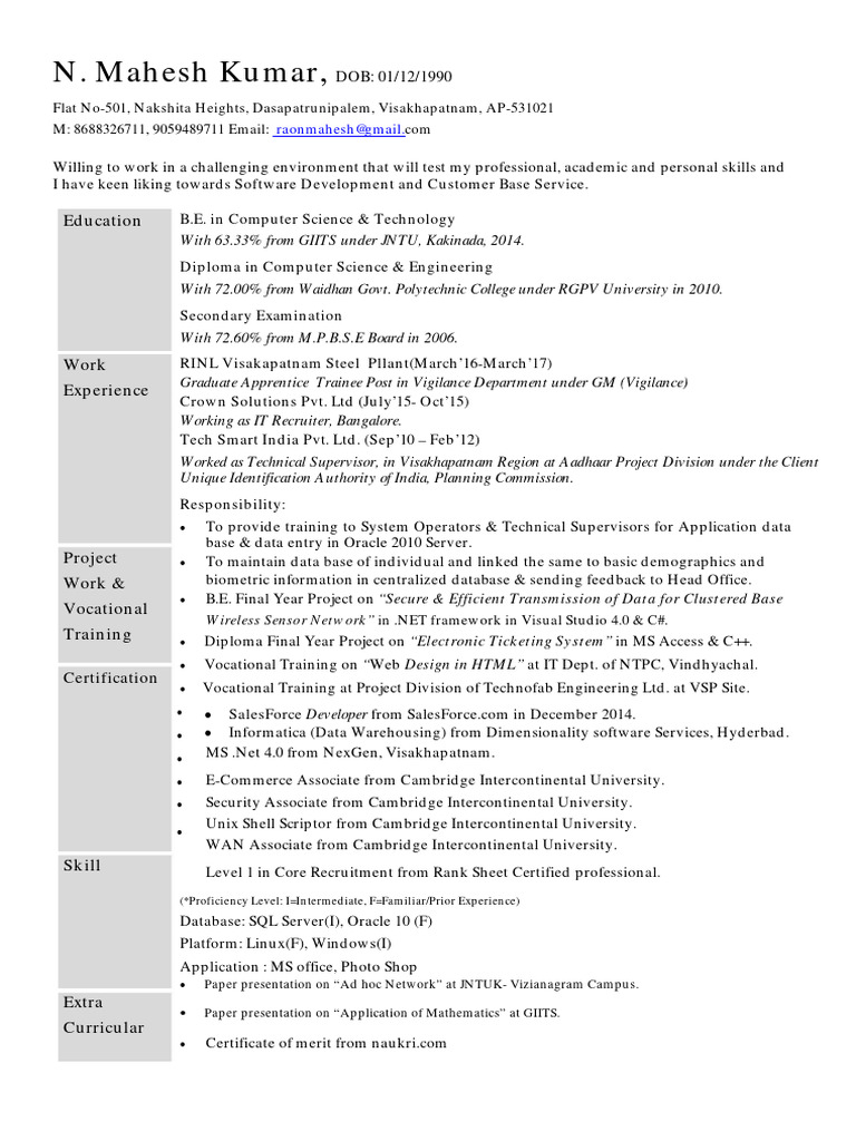 MAHESH | PDF | Databases | Computer Network