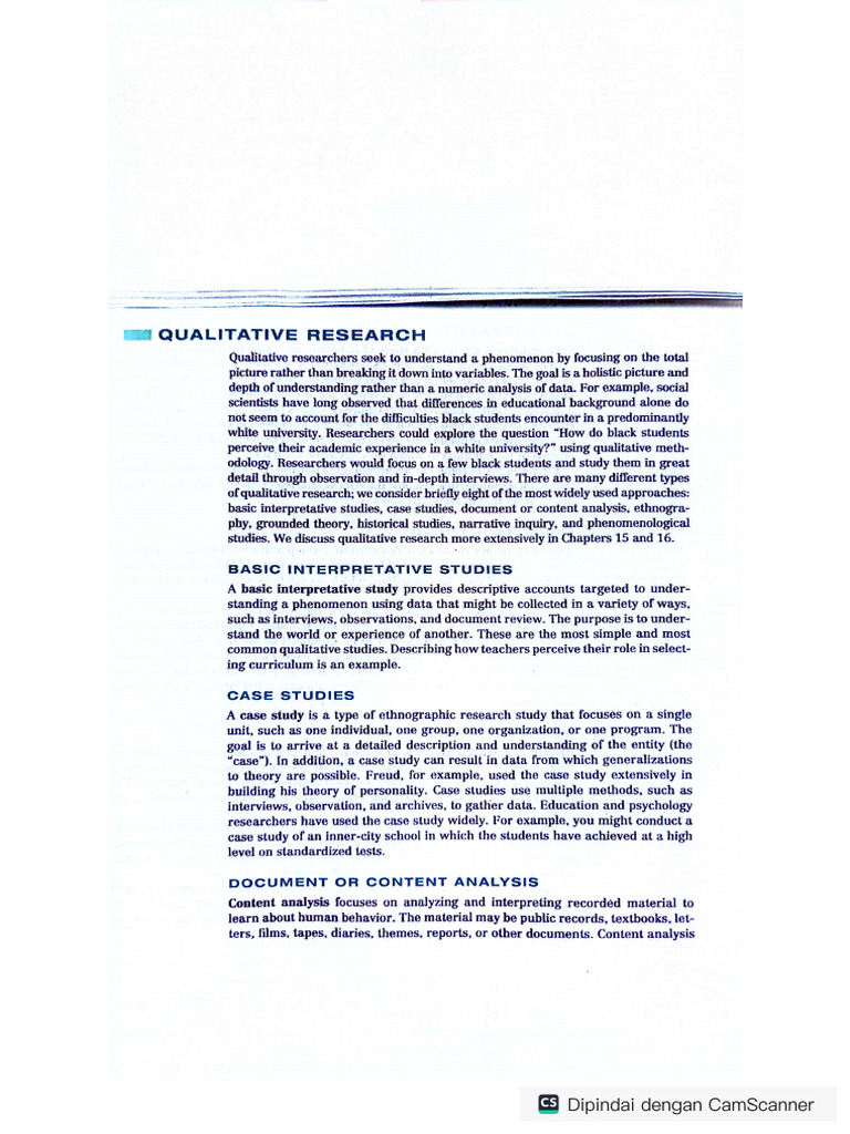 Qualitative Research Methods | PDF