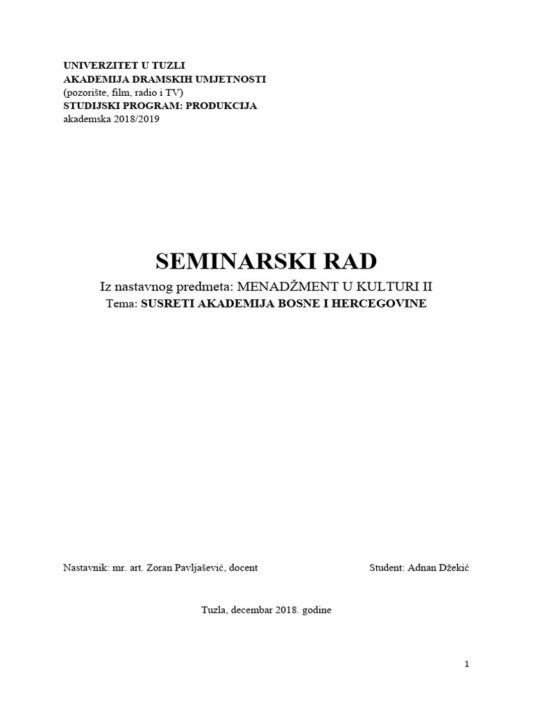 Seminarski MENADZMENT | PDF