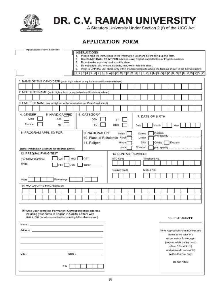 Application Form New | PDF