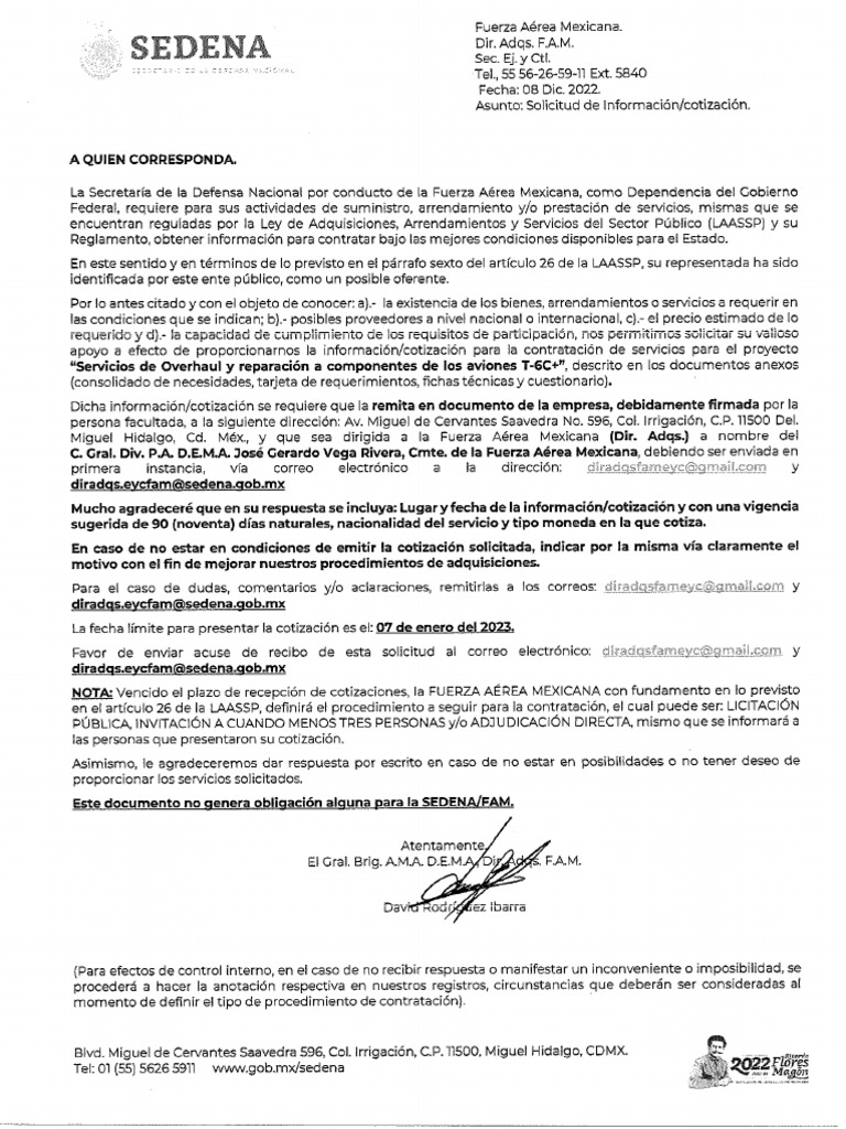 Solicitud de Cotizacion | PDF