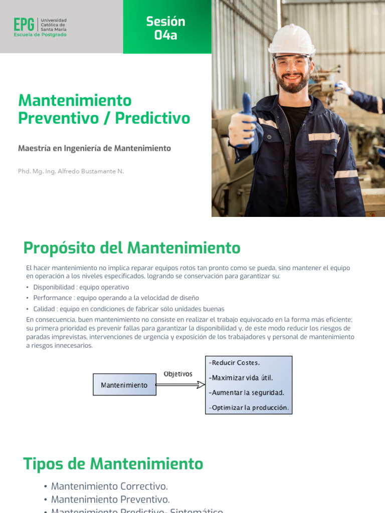 Sesión 04a Mantenimiento Preventivo Predictivo Pdf Lubricante
