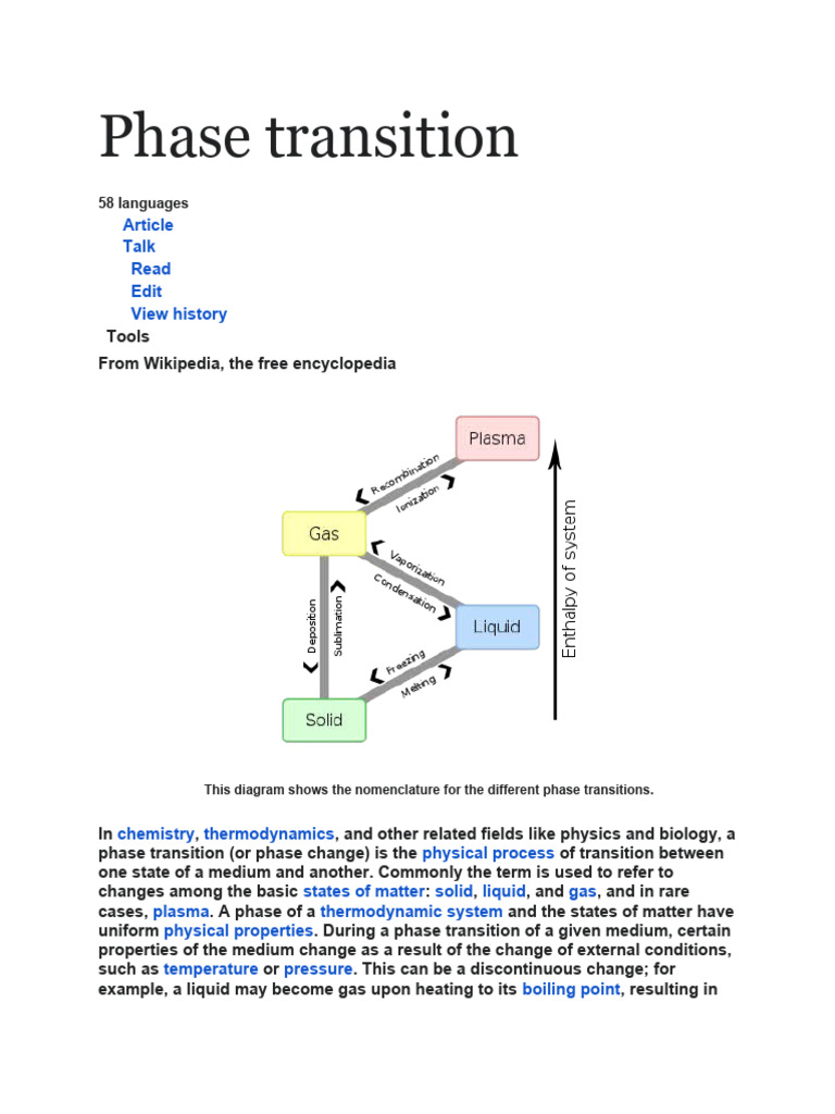 Phase Transition | PDF | Phase Transition | Phase (Matter)