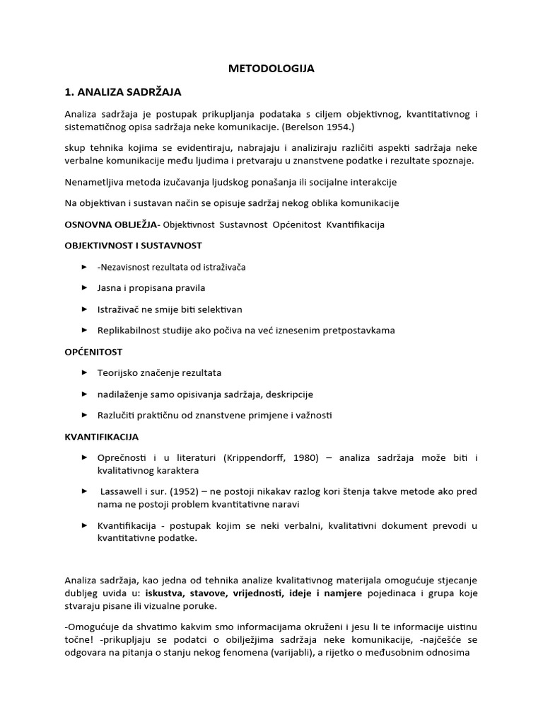 SKRIPTA METODOLOGIJA | PDF