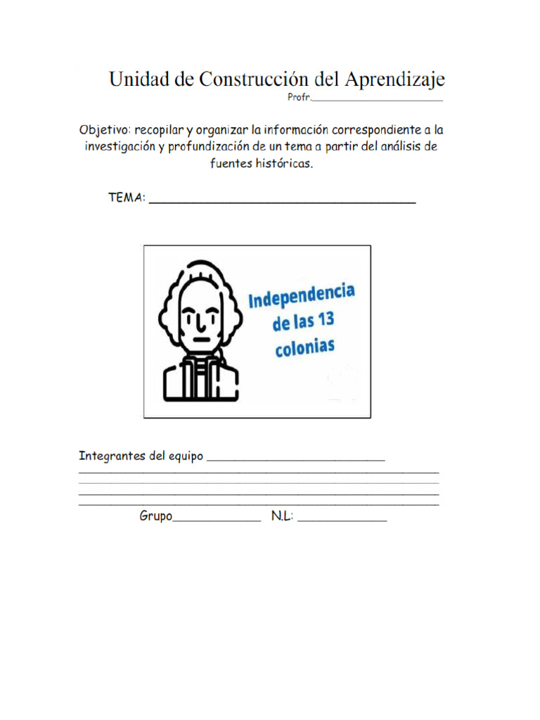 Actividad 4. La Independencia de Las Trece Colonias de Norteamérica. (3 ...