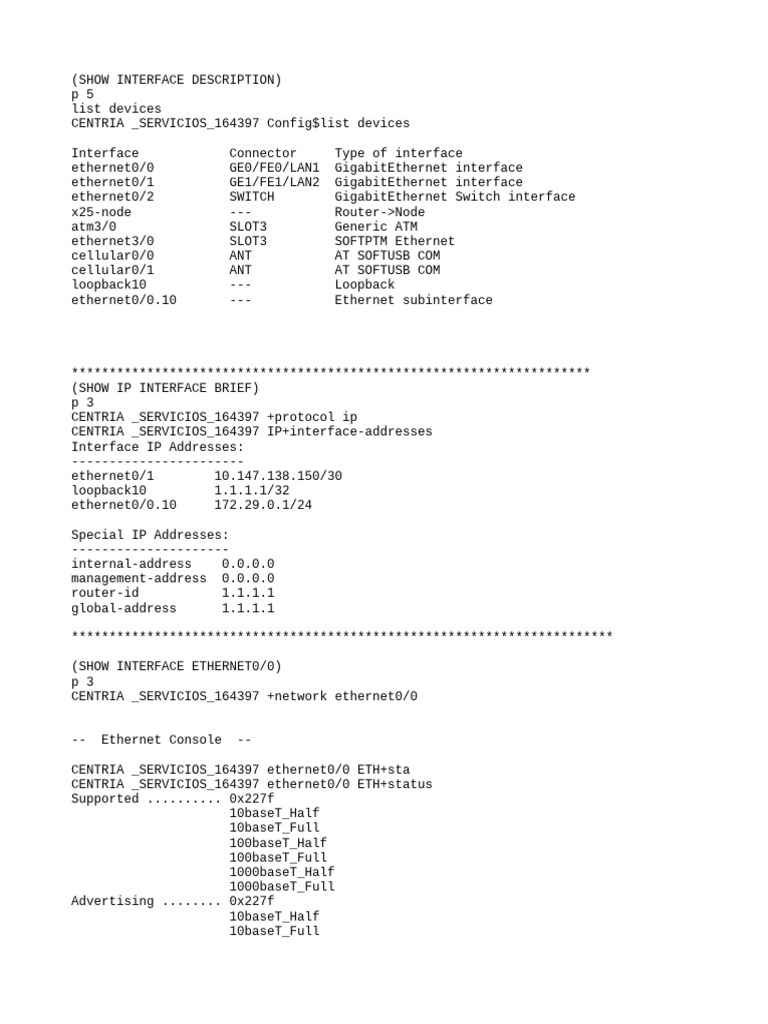 Comandos Teldat | PDF | Dirección IP | Protocolos de red