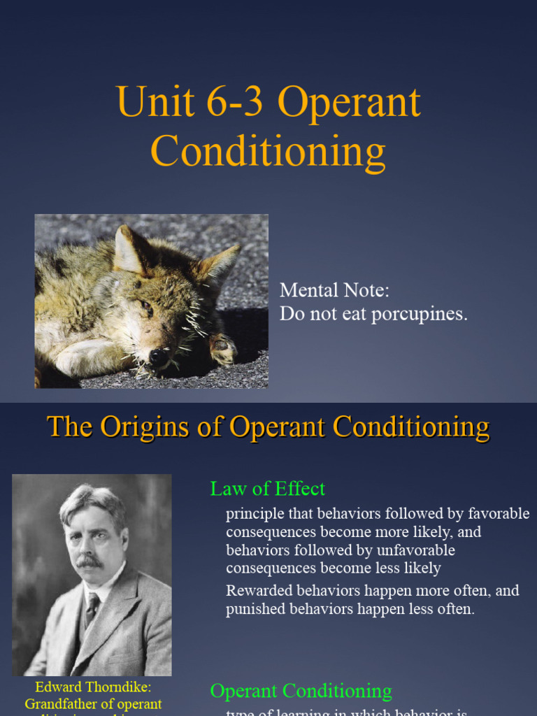 Unit 6-3 - Operant Conditioning | PDF | Reinforcement | Cognitive Science