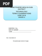 Grade 8 Technology Test Guidelines 2025 | PDF | Gear | Mechanical ...