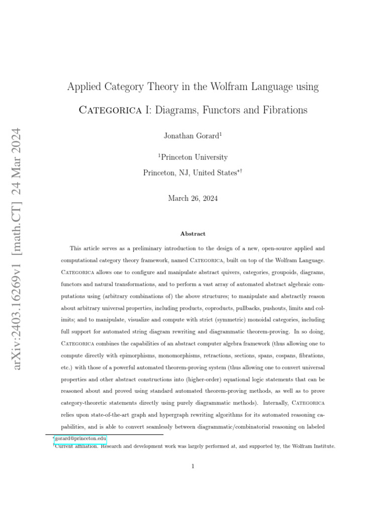 Applied Category Theory Framework | PDF | Category Theory | Mathematics
