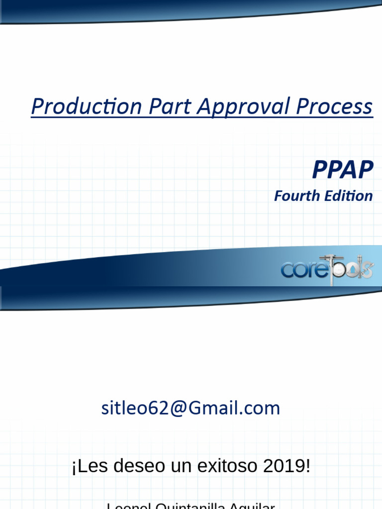 CORE TOOLS-PPAP 4th | PDF | Specification (Technical Standard)