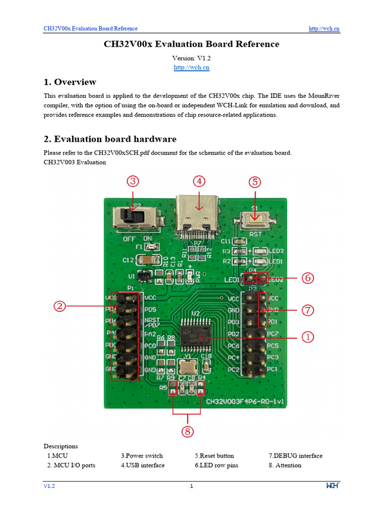 CH32V00x Evaluation Board Reference en | PDF | Booting | Microcontroller