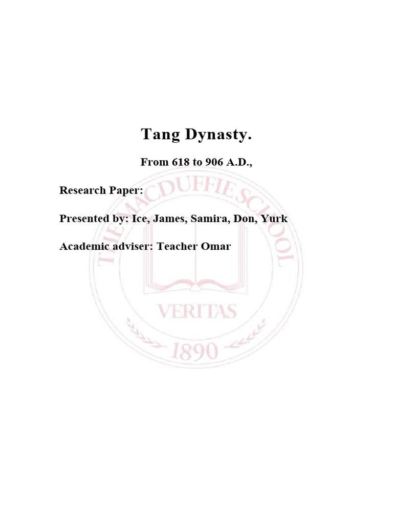 Tang Dynasty | PDF | Tang Dynasty | Emperor Of China