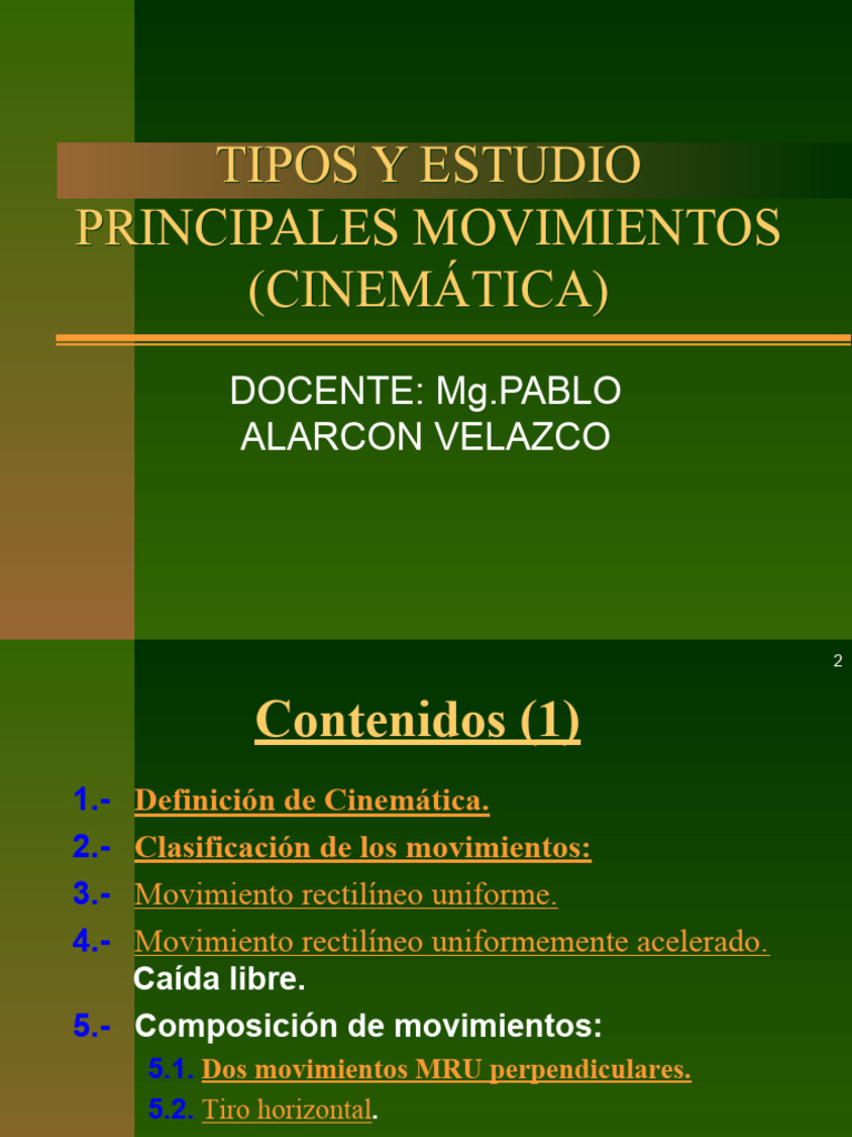 12 Tipos de Movimiento | PDF | Velocidad | Aceleración