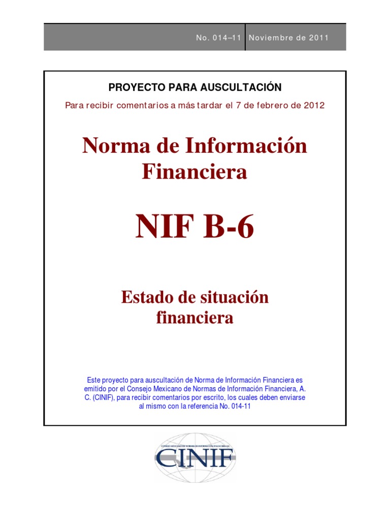 Nif B-6 | PDF | normas internacionales de INFORMACION FINANCIERA ...