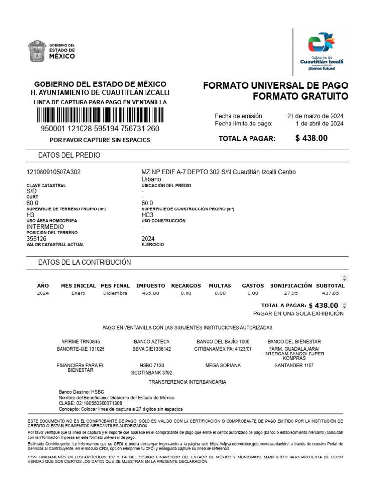 Formato Universal de Pago Predial | Descargar gratis PDF | Servicios ... Formato Universal de Pago Predial | Descargar gratis PDF | Servicios ...