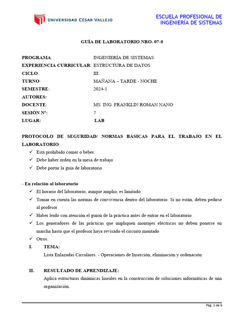 Guía de laboratorio N°7-0 | PDF | Laboratorios | Java (lenguaje de programación)