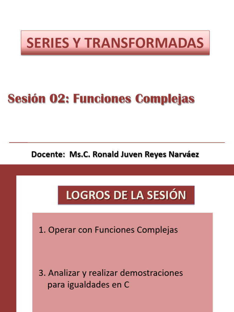 S02 PPT Funciones Complejas | PDF