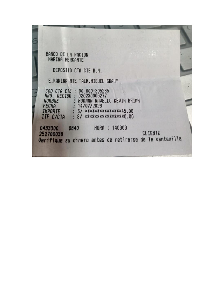 Boleta de Pago Al CERTIFICADO de INGLÉS - Cancelada | PDF