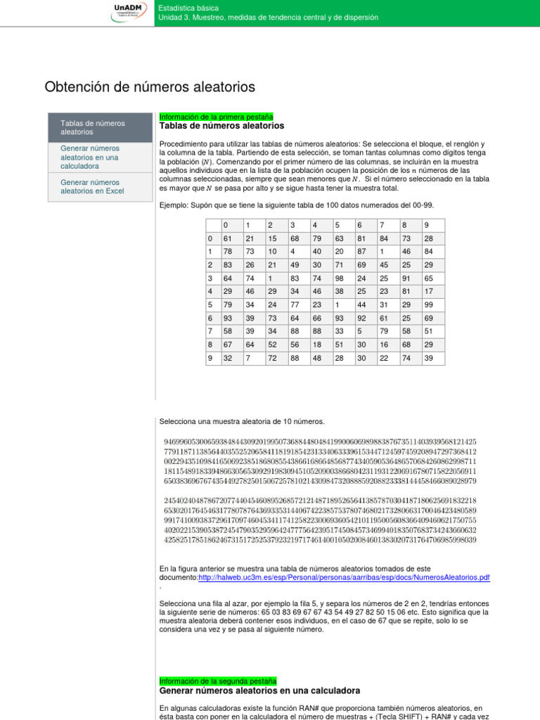 Obtener Numeros Aleatorios - VF | PDF | Microsoft Excel | Hoja de cálculo