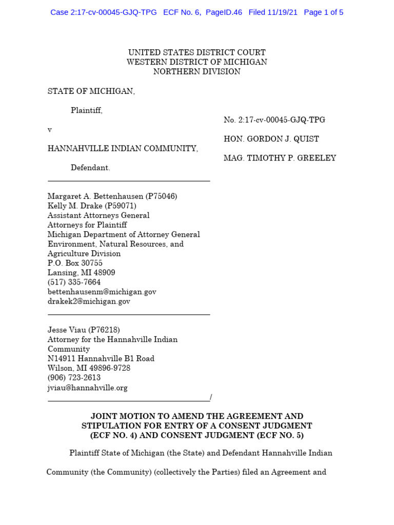 2021 Joint Motion to Amend 2017 Stipulated Agreement and Consent ...