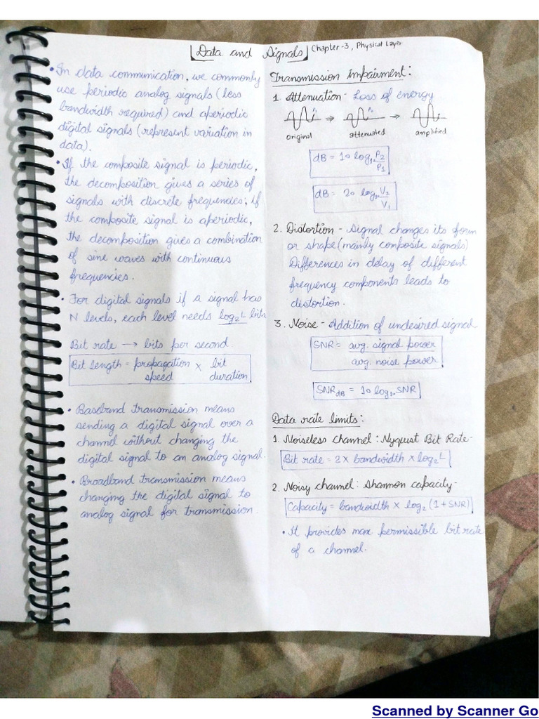 Data Communication Network Handwritten Notes | PDF | Home & Garden