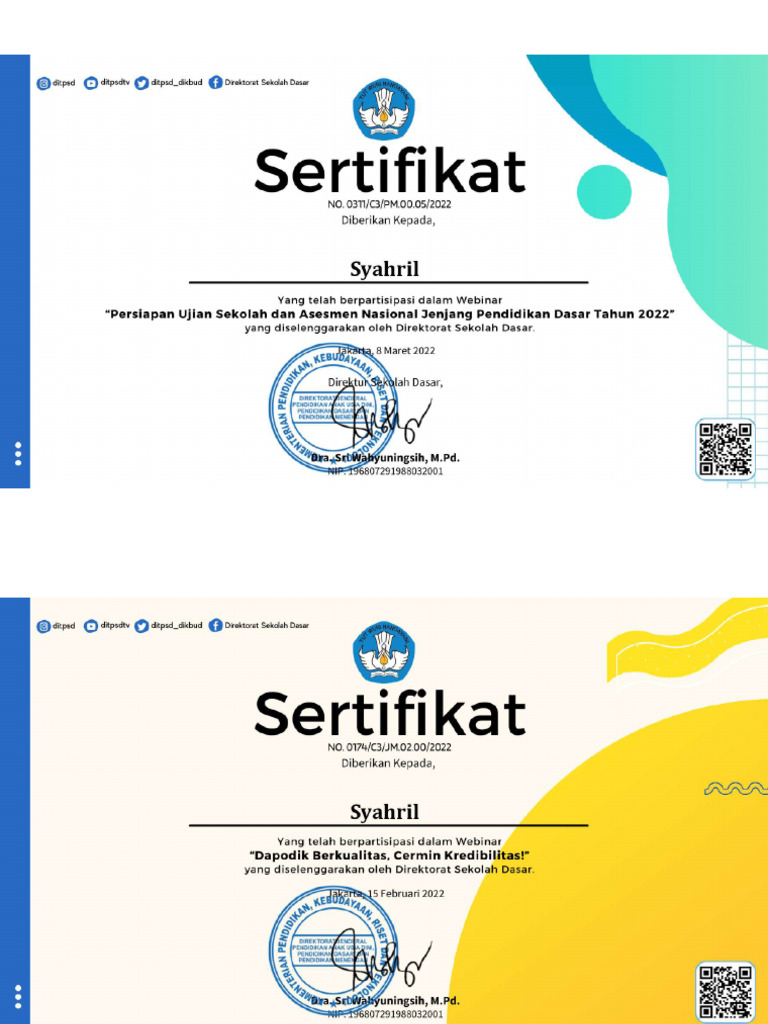 Sertifikat Syahril | PDF