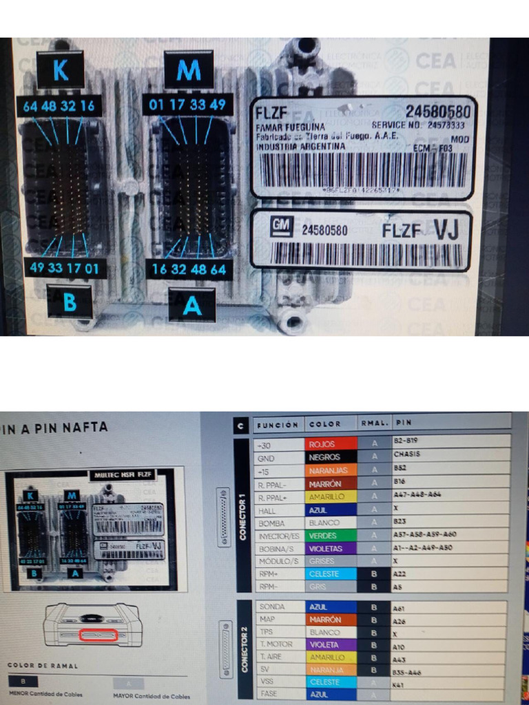 Manual Chevrolet Corsa 1.4 8V Multec Mt27e FLZF 64X64 2010 2014 Ecu ...